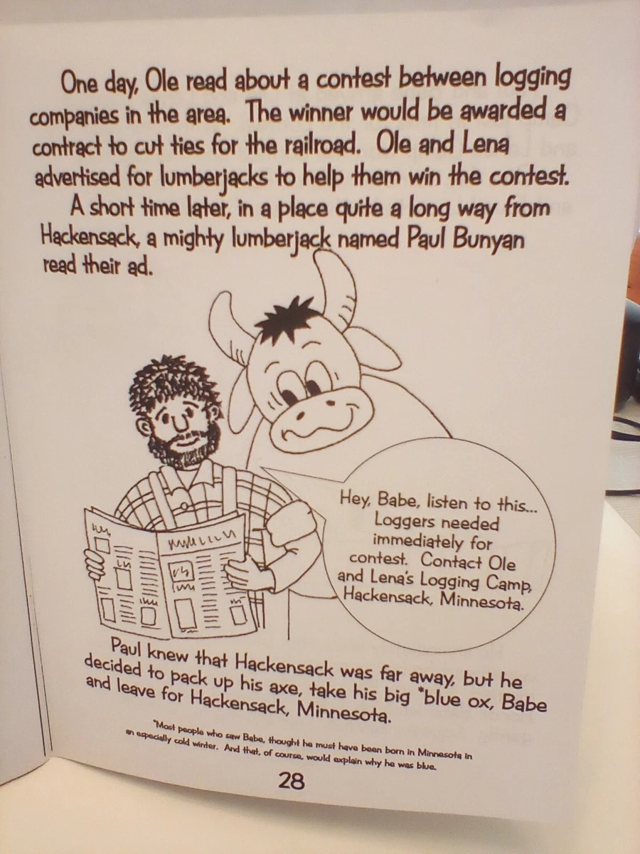 Paul Bunyan And Babe The Blue Ox Coloring Pages