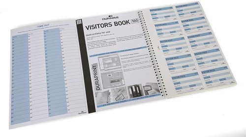 Durable Visitor Book 100 Refill Pack - 100 Perforated 90 x 60 mm ...
