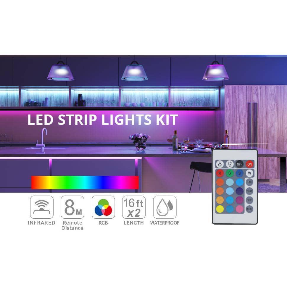 WBM SMART Multi-Color LED Strips Light Kit W/ Remote Adhesive Backing ...