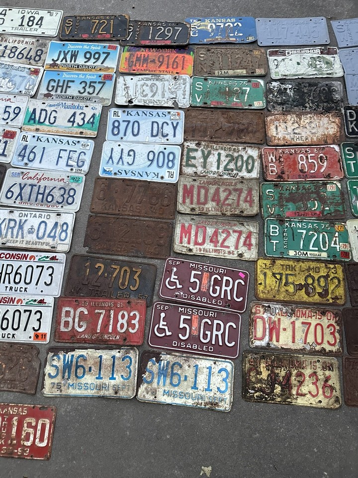 72 CRAFT JUNK Lot Of License Plates | eBay