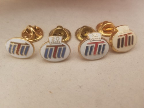 4 Vintage UTU (United Transportation Union) Railroad Enamel Lapel Pins ...