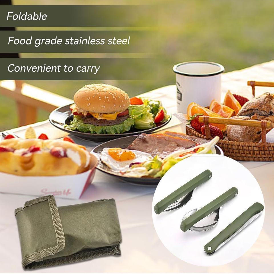 Posate Pieghevoli, 13 * 8 * 2 Cm Kit Di Pasticcio Combinato Coltello ...