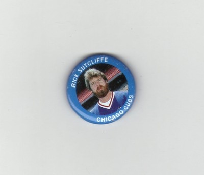 Rick Sutcliffe Pinback Button MLB #32 Chicago Cubs 1984 Fun Foods | eBay