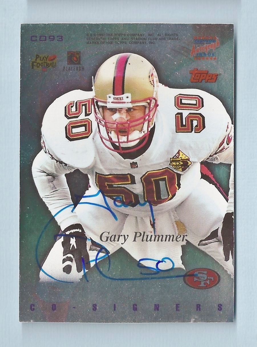 GARY PLUMMER STEVON MOORE 1997 STADIUM CLUB CO-SIGNERS DUAL AUTOGRAPH ...