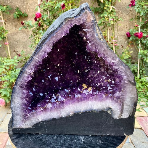 52.02LB Large Natural Amethyst Geode Cathedral Crystal Cluster Specimen ...