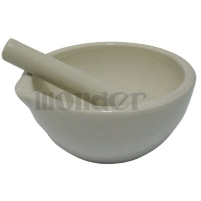 160mm Ceramic Porcelain Mortar And Pestle Mix Grind Bowl Set Herbs ...