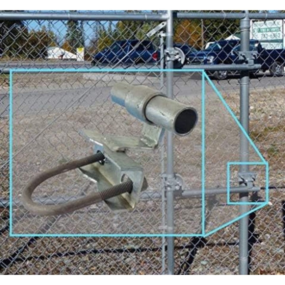 Rolling Gate Hardware Kit Post Mount w Wheels for Chain Link Fence ...