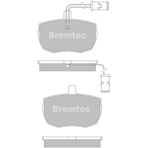Bremtec Euroline ECE R90 Approved Ceramic Brake Pads BT184ELC ...