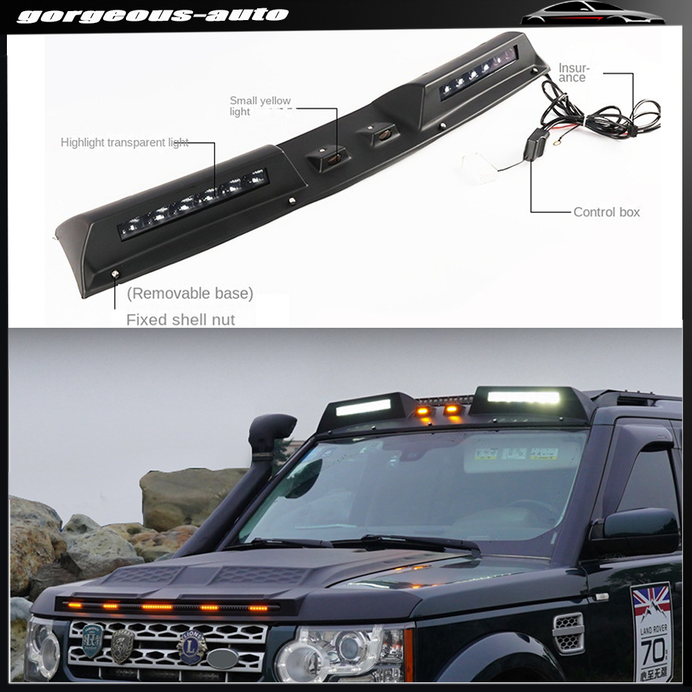 Roof Top Light Bar LED DRL Black Lamp Fits Land Rover LR3 Discovery 3 ...