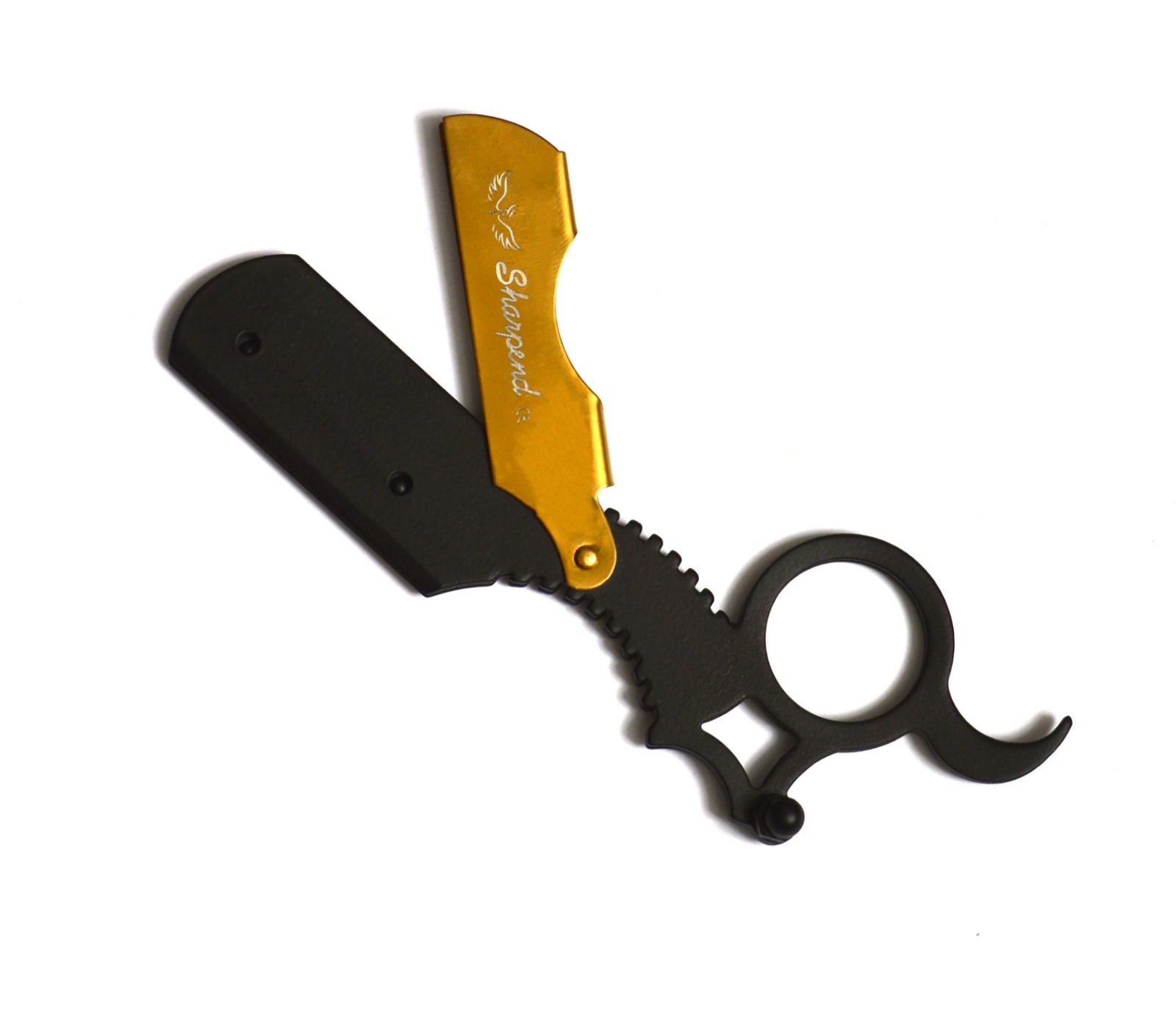 Barber Cut Throat Straight Razor Beard Shaving Knife Stainless Steel ...