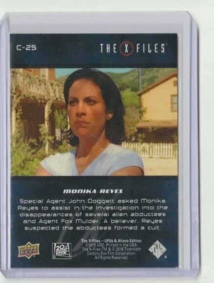 X-Files UFOs and Alien Edition Character Trading Card #C-25 Monica ...