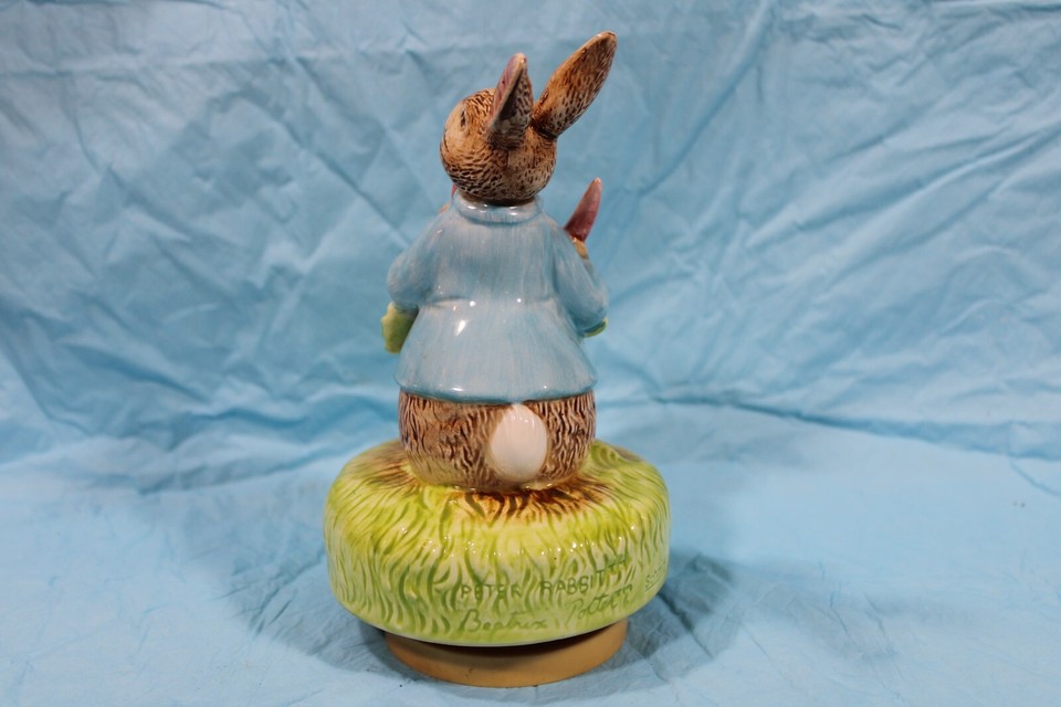 Beatrix Potter Peter Rabbit Schmid Music Box Plays Its A Small World AC ...