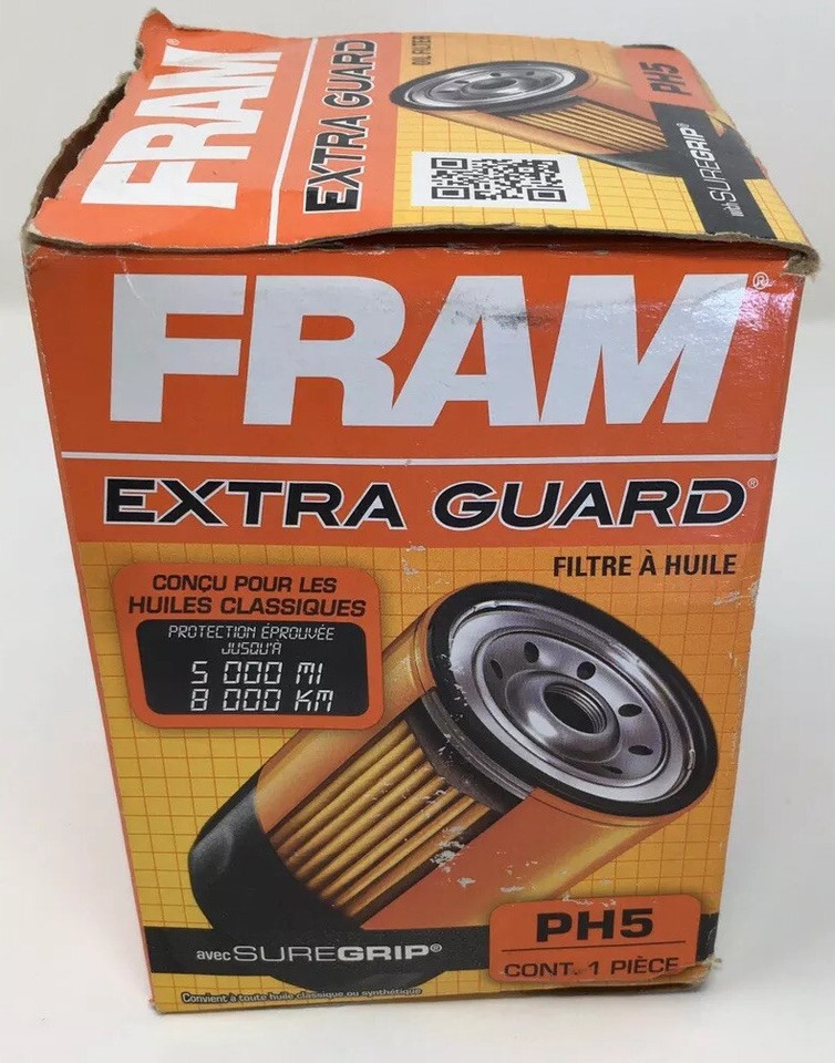 engine oil filter FRAM extra guard PH5 with suregrip (open Box) | eBay