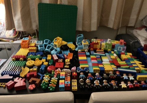 Duplo Lego Bundle, Base Plate, Train, Figures, Alphabet Bricks, Approx ...