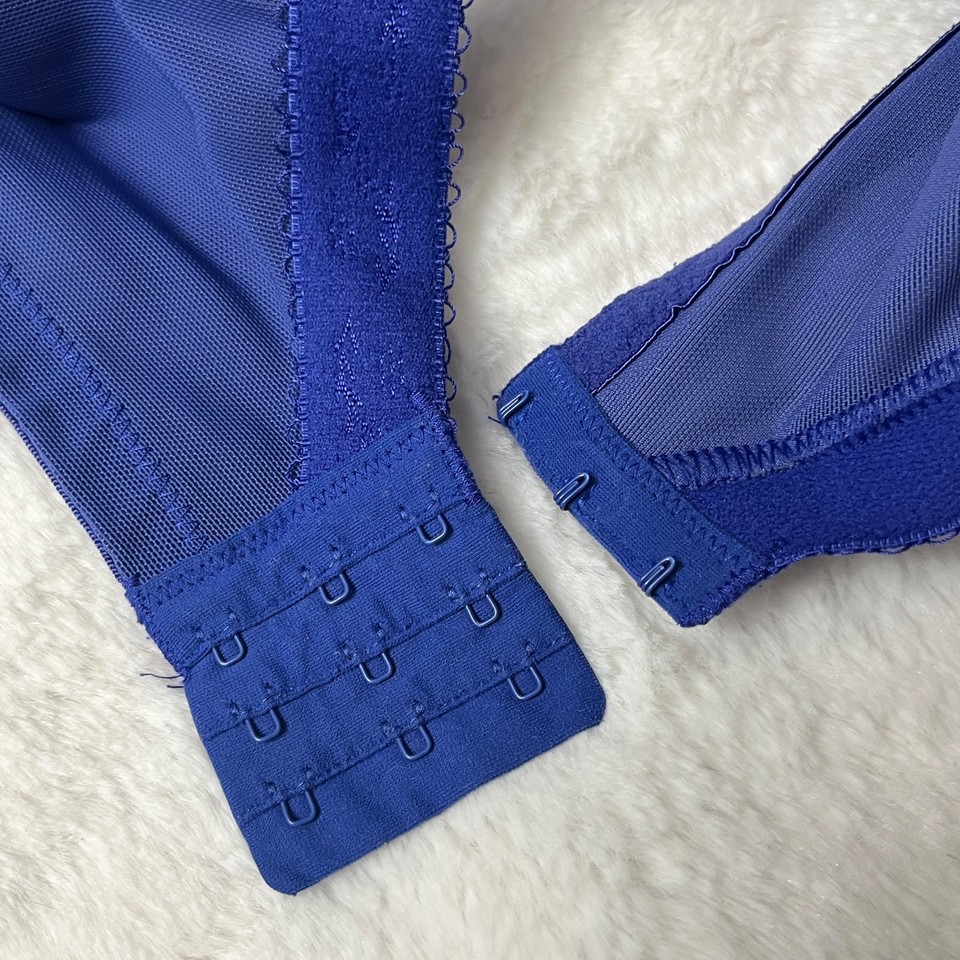 Goddess 38J UK 38GG Keira Banded Satin Full Coverage Underwire Bra Blue ...