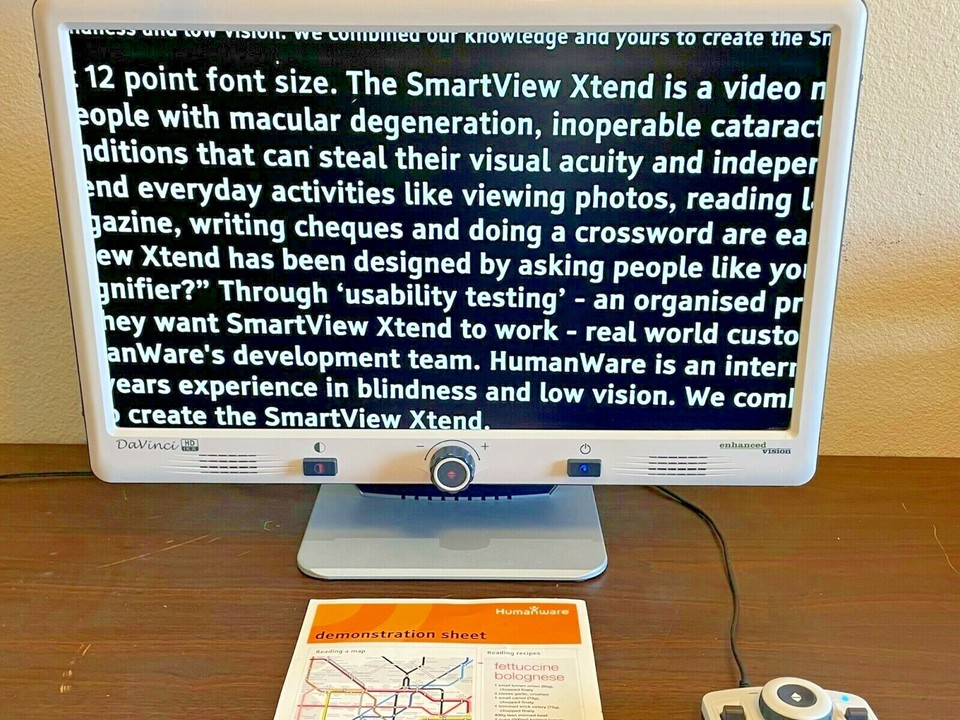 Enhanced Vision Davinci PRO HD 24" LCD Vision Magnifier Full Pg OCR +6 ...