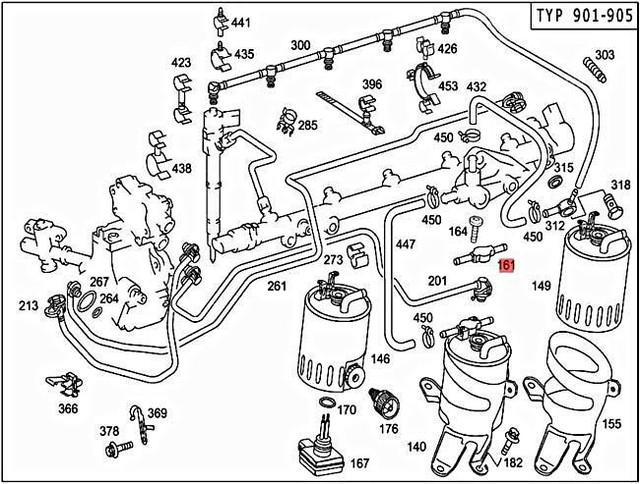Genuine OEM MERCEDES BENZ Valve Fuel Filter 6110780249 for sale online ...