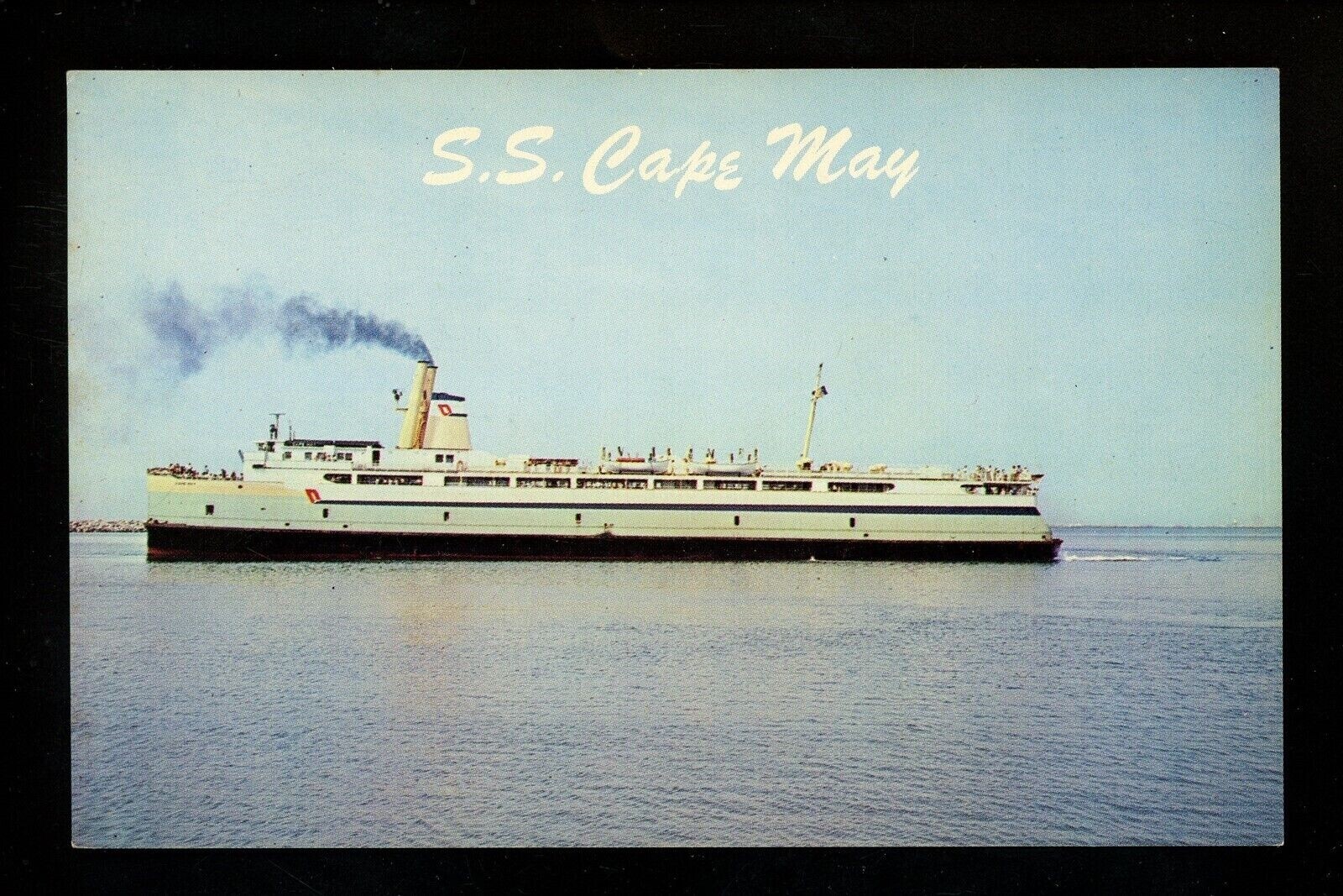 New Jersey NJ chrome postcard S.S. Cape May ship ferry Cape May Lewes ...
