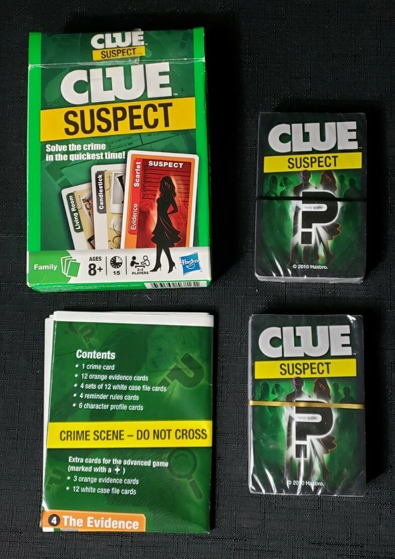 Clue Suspect Card Game