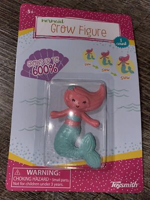 Pink Mermaid Grow Figure Party Favors Toy Gift Fun Toysmith Grows 600 ...