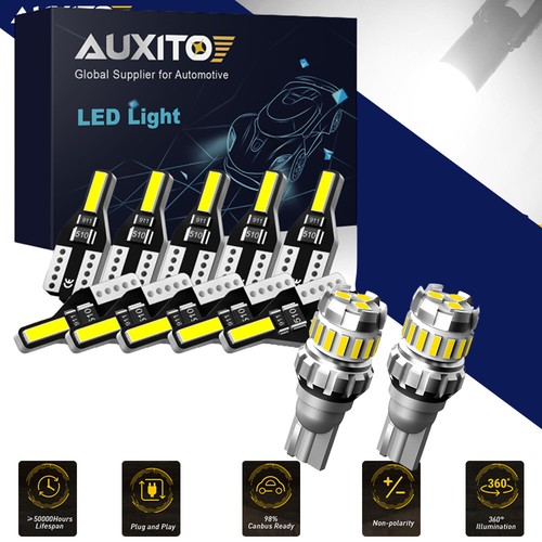 12Pcs 2400LM T15 T10 194 168 158 W5W White LED Side Wedge Car Light ...