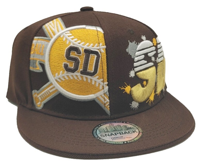 San Diego New Leader SD Splash Padres Colors Brown Gold Era Snapback ...