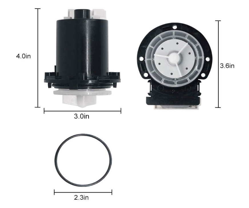Front Loader Drain Pump For Kenmore Elite LG Washer WM9500HKA WM3988HWA ...