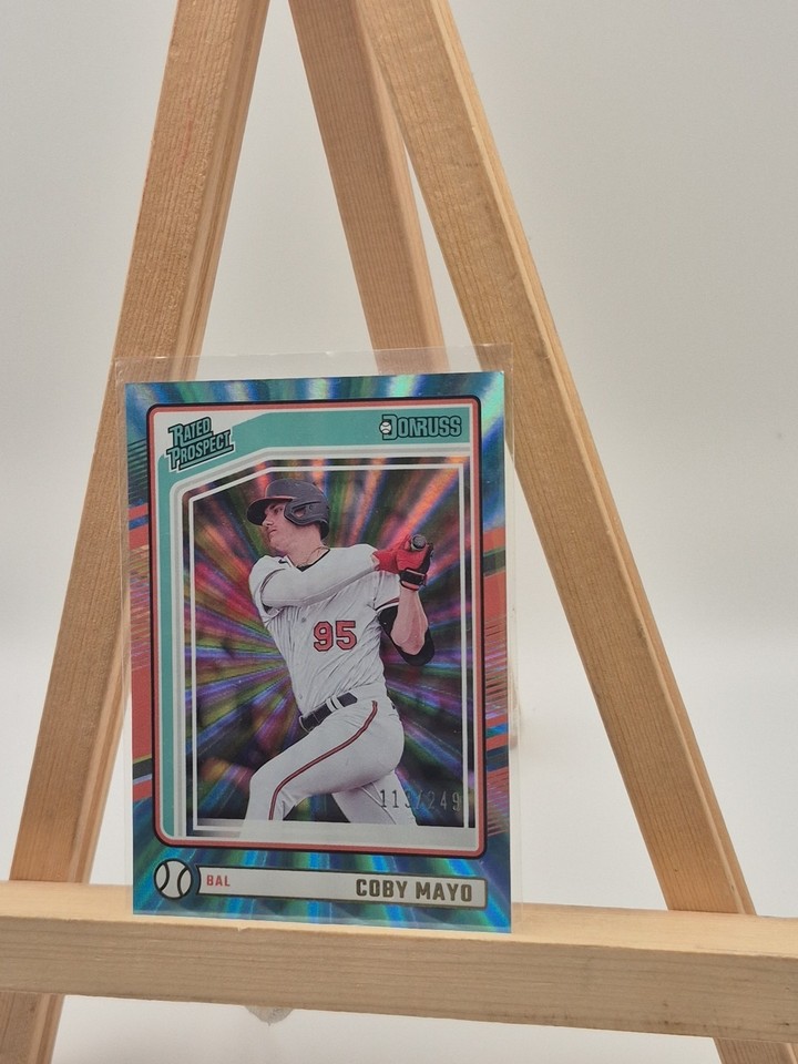 2024 Donruss RATED PROSPECT CAROLINA BLUE LASER #144 COBY MAYO RC ...