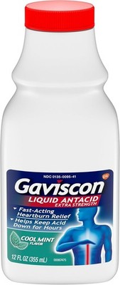 Gaviscon Extra Strength Cool Mint Liquid Antacid for Fast-Acting ...