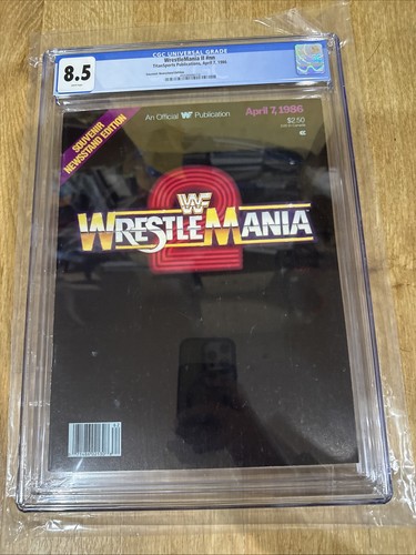 WRESTLEMANIA 2 II Newsstand Program Graded CGC 8.5 1986 WWF WWE Hogan ...