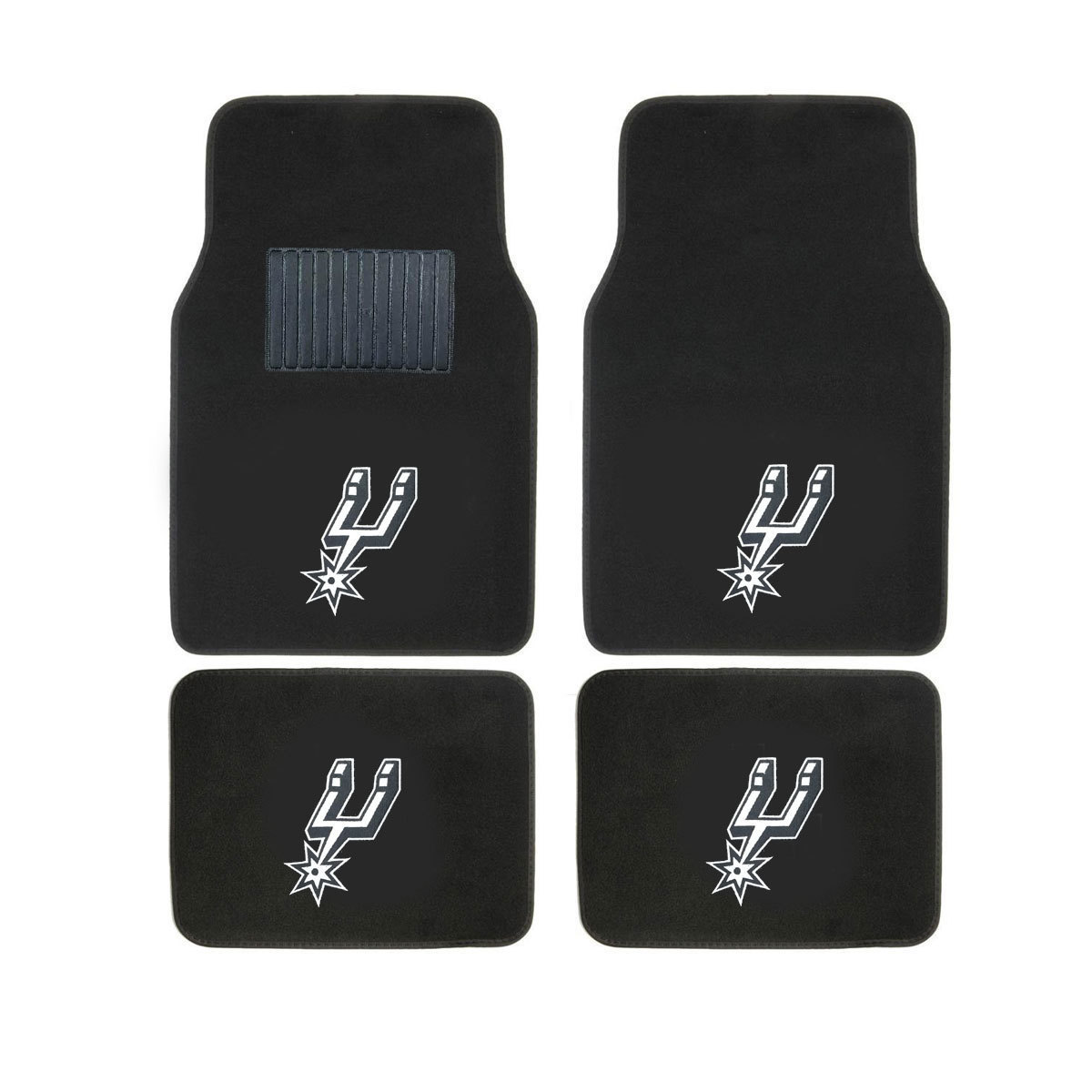 New NBA San Antonio Spurs Car Truck Seat Covers & Front Back Carpet ...