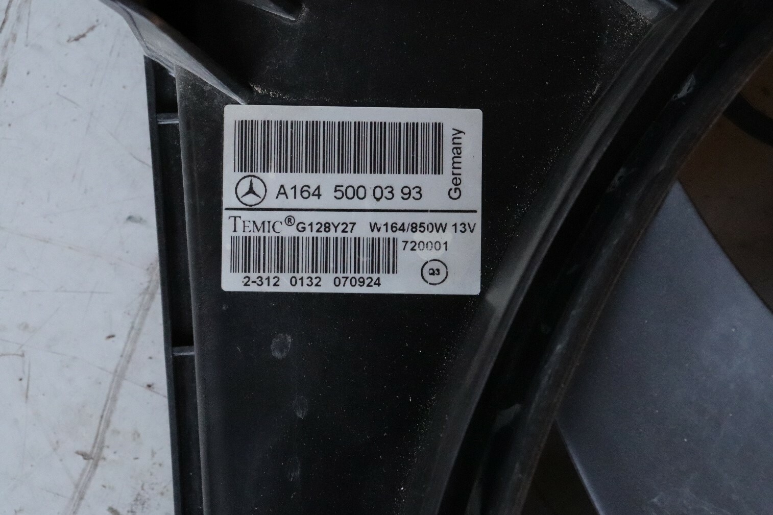 Mercedes Benz ML63 AMG 2008 W164 Front Radiator Fan Assembly ...
