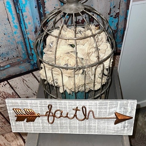 Hobby Lobby Rustic Faith Sign with Arrow | eBay