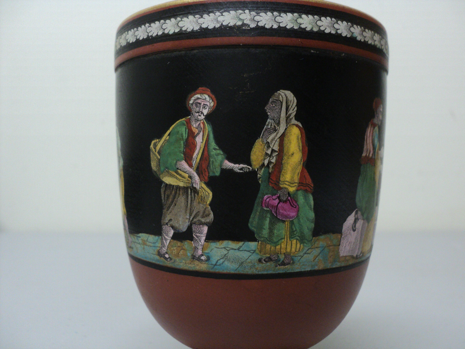 EXCEPTIONAL QUALITY 19th C ENGLISH PRATTWARE TERRACOTTA VASE, TURKISH ...