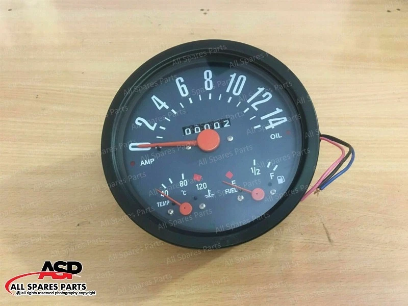 New Willys Jeep Speedometer Cum Temperature, Fuel, Amp. & Oil Indicator ...