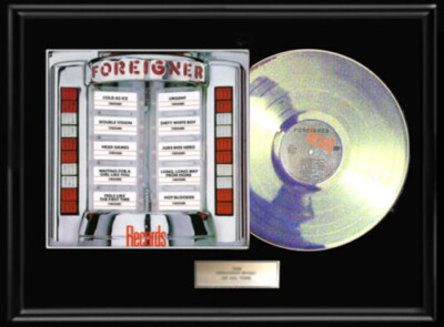 FOREIGNER GREATEST HITS FRAMED LP WHITE GOLD PLATINUM TONE RECORD NON ...