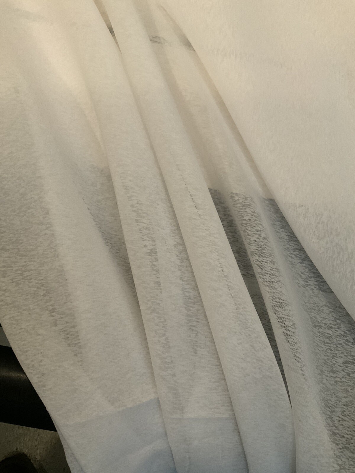Sheer Drapery Fabric, 118” Wide, Italian. White, Heavy Texture | eBay