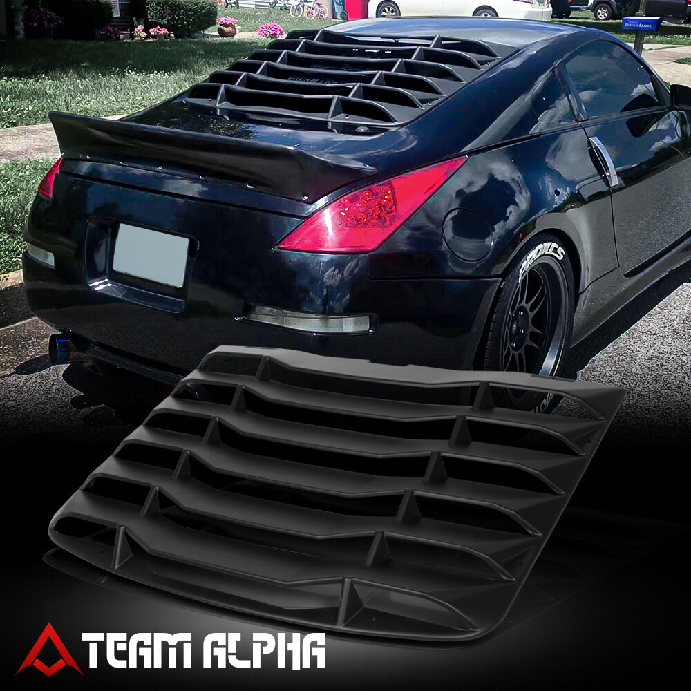 Fits 2003-2008 Nissan 350z Coupe[MATTE BLACK]Rear Window Louver Sun ...