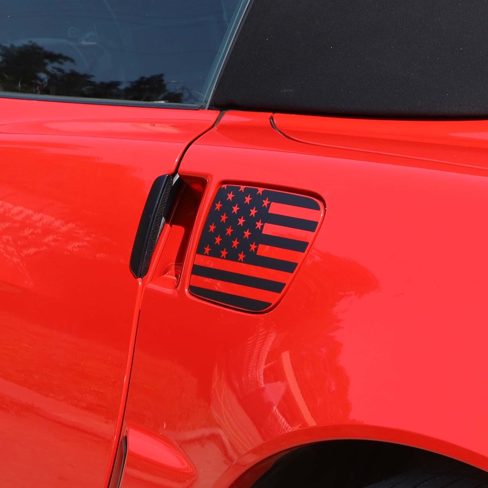 USA Flag Fuel Tank Door Stickers Decals Fit For Corvette C6 2005-2013 ...