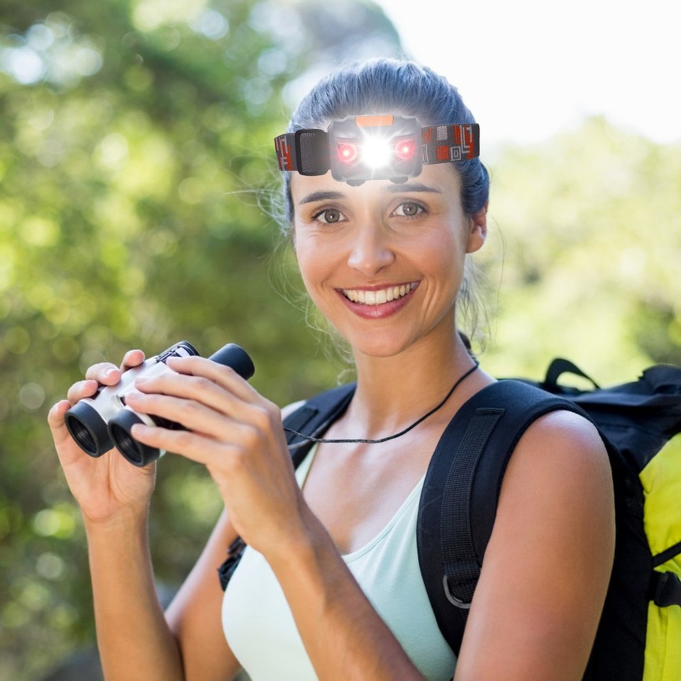 Running Headlamp Camping Safety LED Signal Light Cats Eye Bike Lights ...