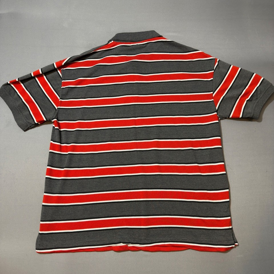 Polo Ralph Lauren Mens 2XL Gray Red Stripe Short Sleeve Polo Shirt | eBay