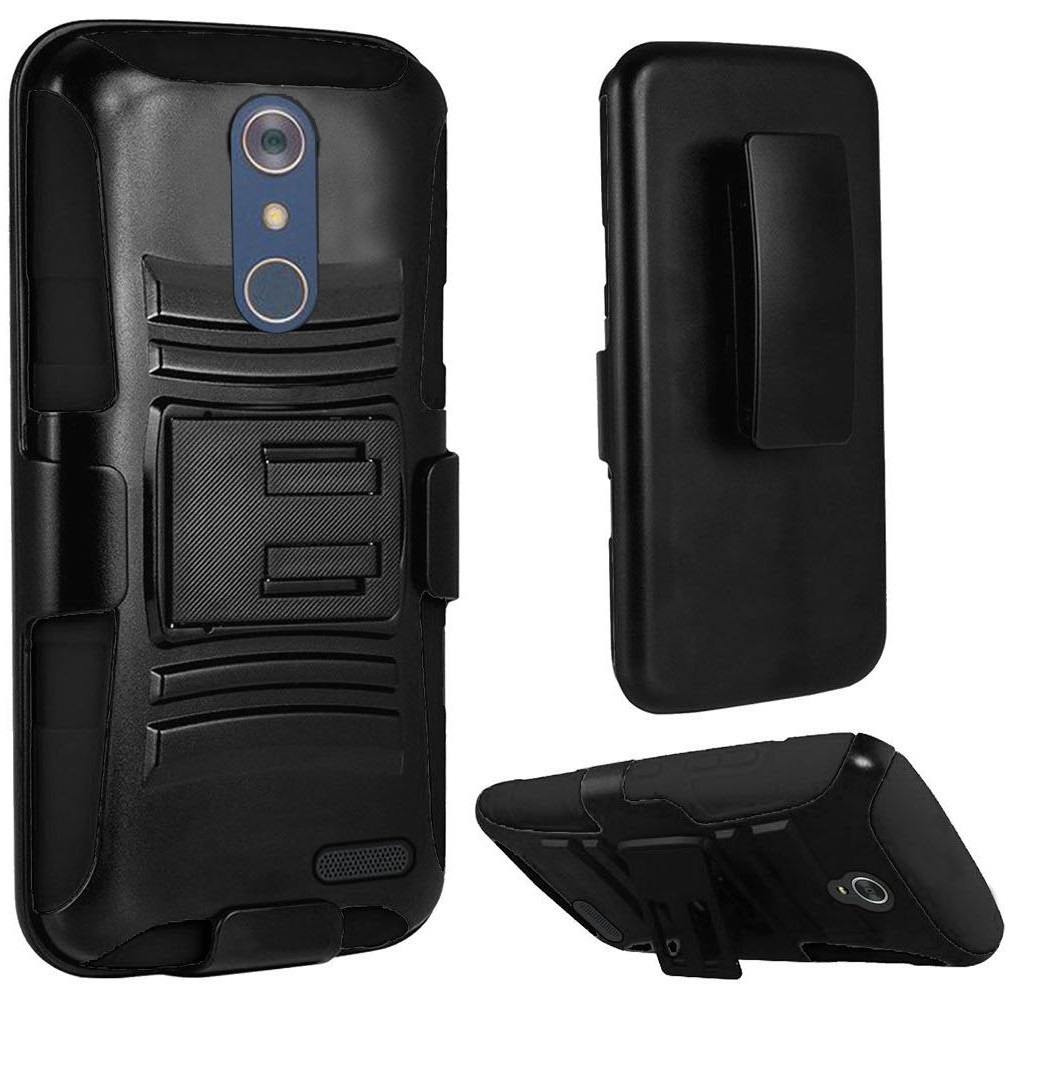 For ZTE ZMAX ONE LTE Z719DL Clip + Hybrid Cover Case + Film Screen ...