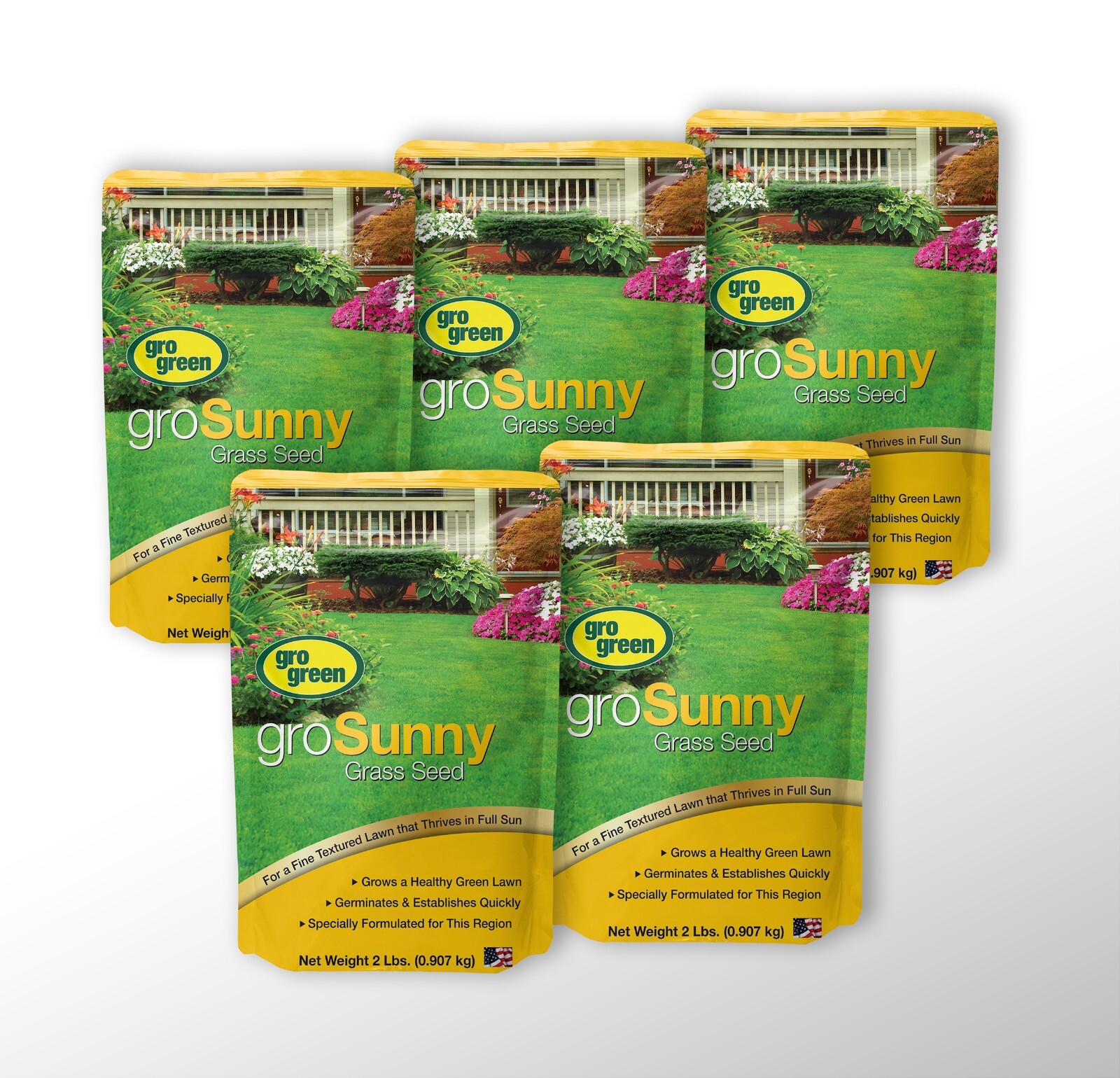 Gro Green groSunny Grass Seed - For a Healthy Green Lawn in Full Sun ...