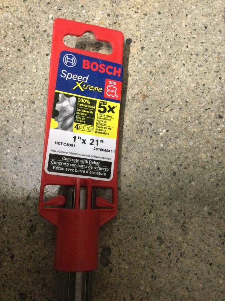 Bosch HCFC5051 1 In. x 21 In. SDS-max SpeedXtreme Rotary Hammer Drill Bit | eBay