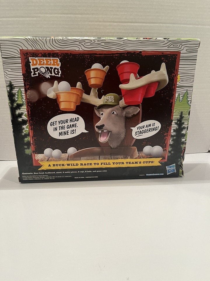 Hasbro Talking Deer Head Pong Game 630509939282| eBay
