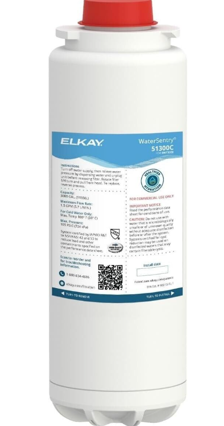 Elkay 51300C WaterSentry Plus Replacement Filter (Bottle Fillers ...