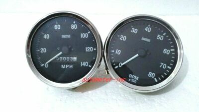 Smiths Replica 100 mm Speedometer 140 MPH with Tachometer clock wise | eBay