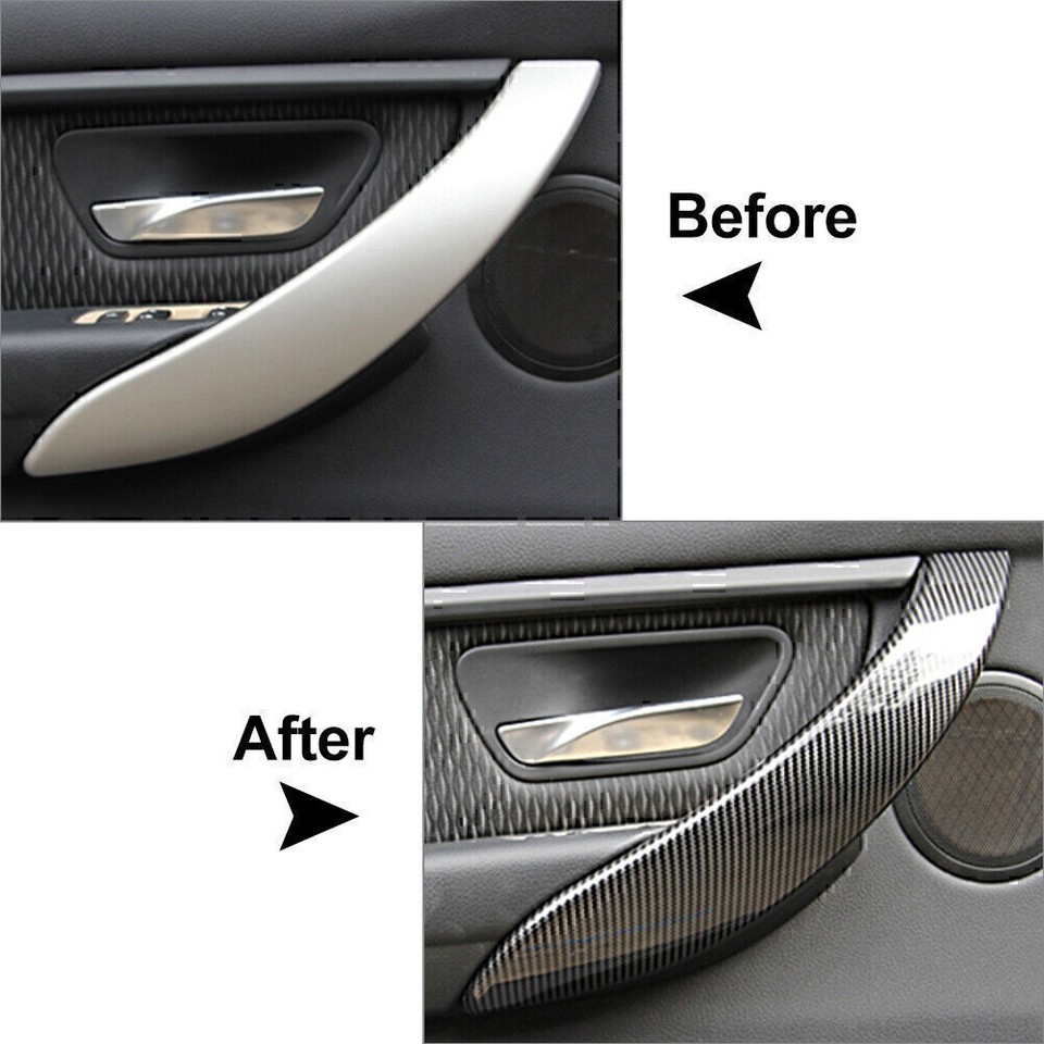 Glossy Black New Left Inner Door Handle Panel Cover Trim For BMW 3 4 ...