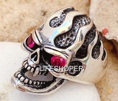 Skull ring, skull unisex, goth jewelry, occult ring, skull jewelry, men ...