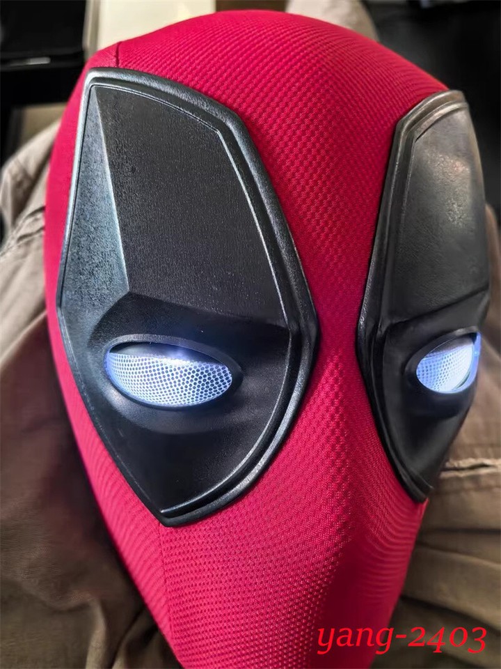 2024 New Deadpool Helmet Mask Electric Remote Control Blink Eye Light ...
